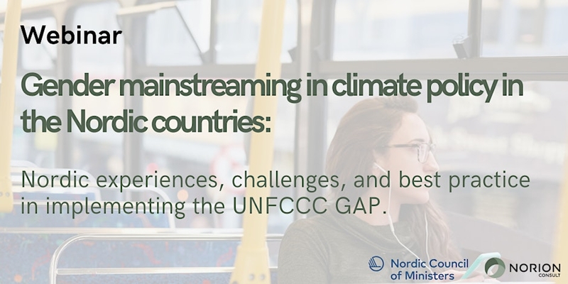 Gender mainstreaming in climate policy in the Nordic countries