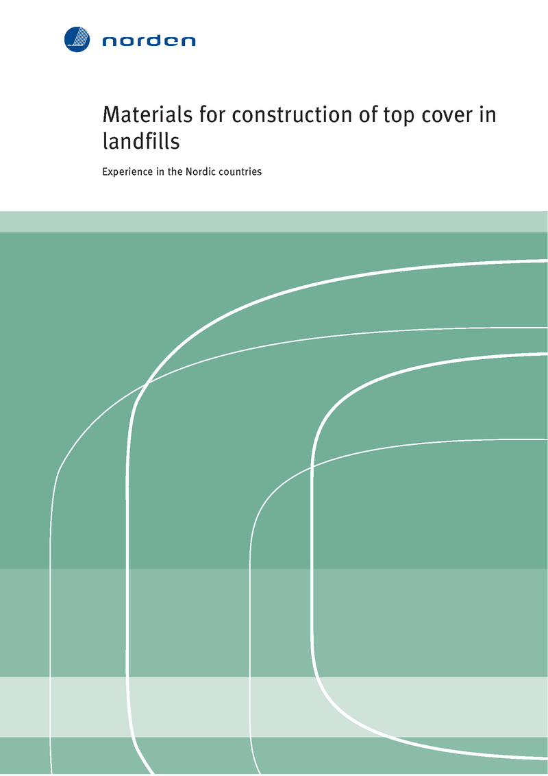Materials for construction of top cover in landfills